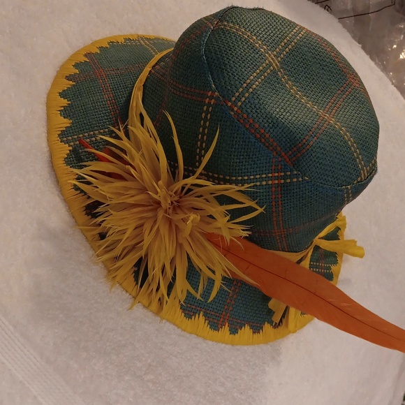 Aurora | Accessories | Aurora Bucket Hat With Feathers And Flowers Nwot ...